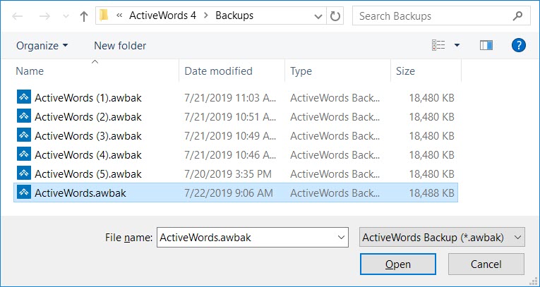 Support and Learn – ActiveWords